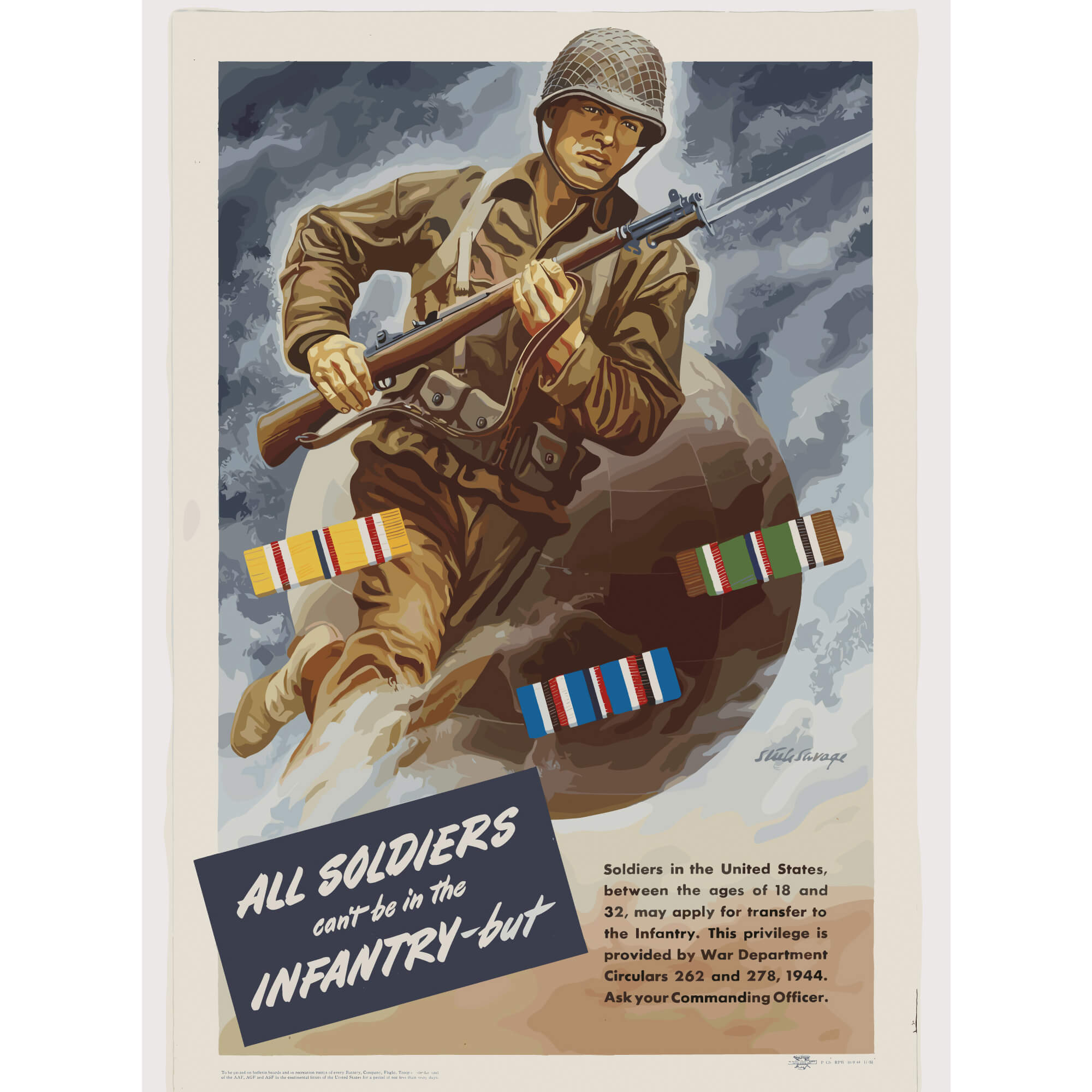 Free WWII Poster SVG: All Soldiers Can't Be in the Infantry - Vector ...